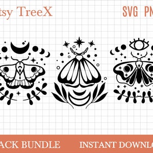 Mystical Moth SVG Bundle, Boho Butterfly Svg, Magic Butterfly SVG by ...