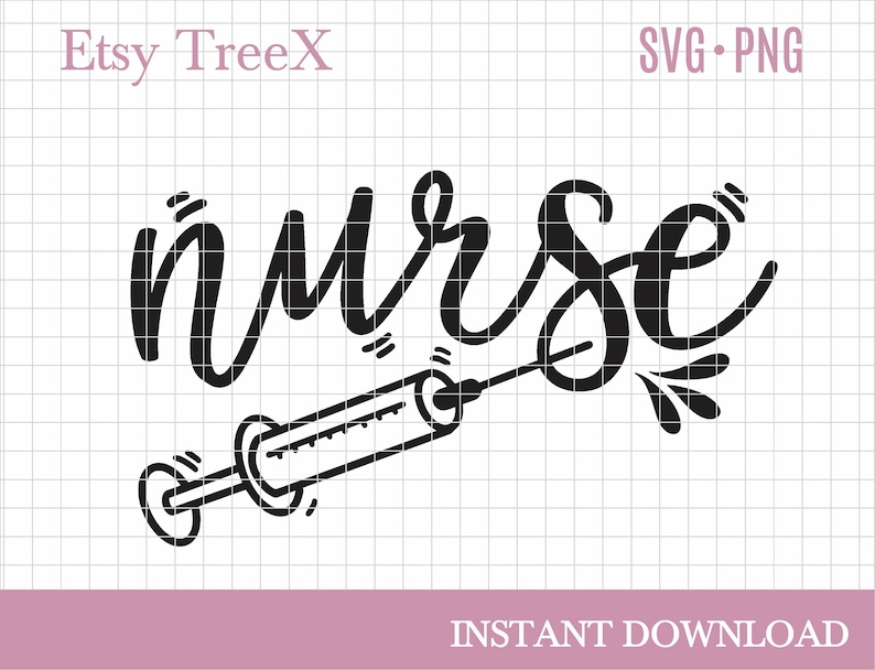 Hand Lettered Nurse SVG: Cricut, Silhouette Cut File (digital Download ...