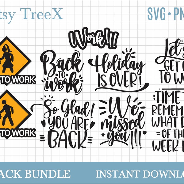 Back to Work Signs - Etsy