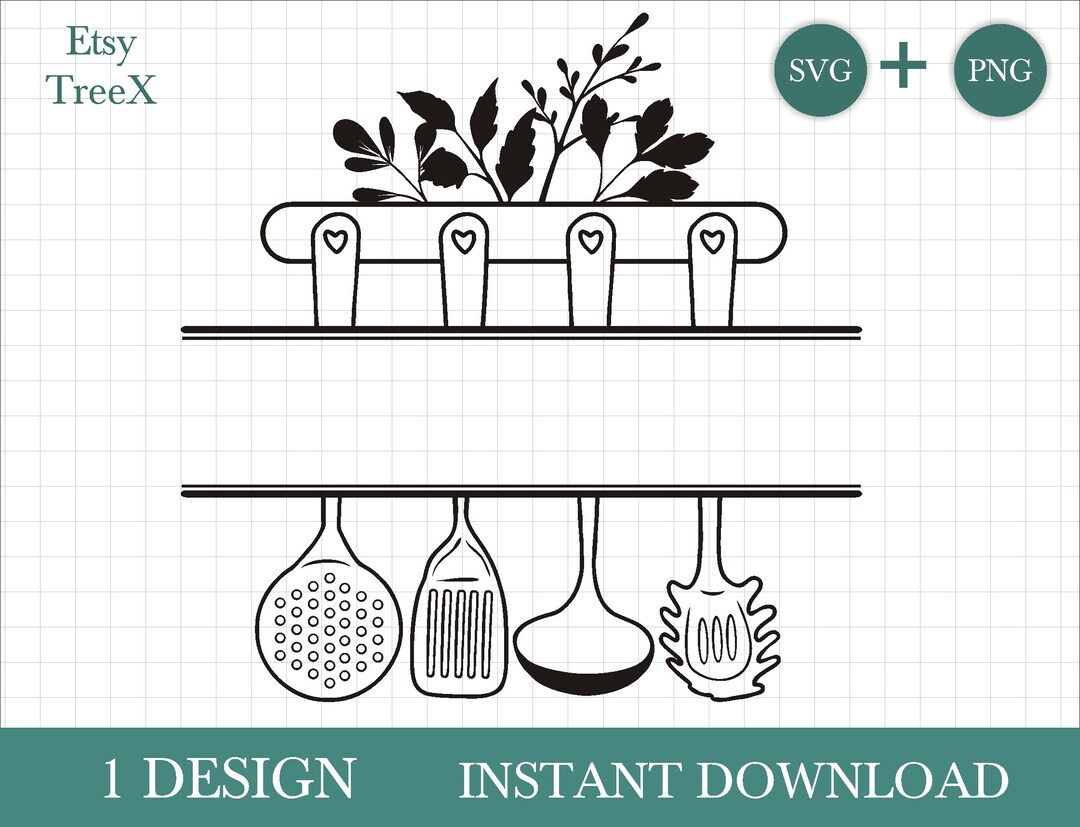 Hand Drawn Kitchen Logo SVG, Cooking SVG, Kitchen Sign Svg by Oxee - Etsy