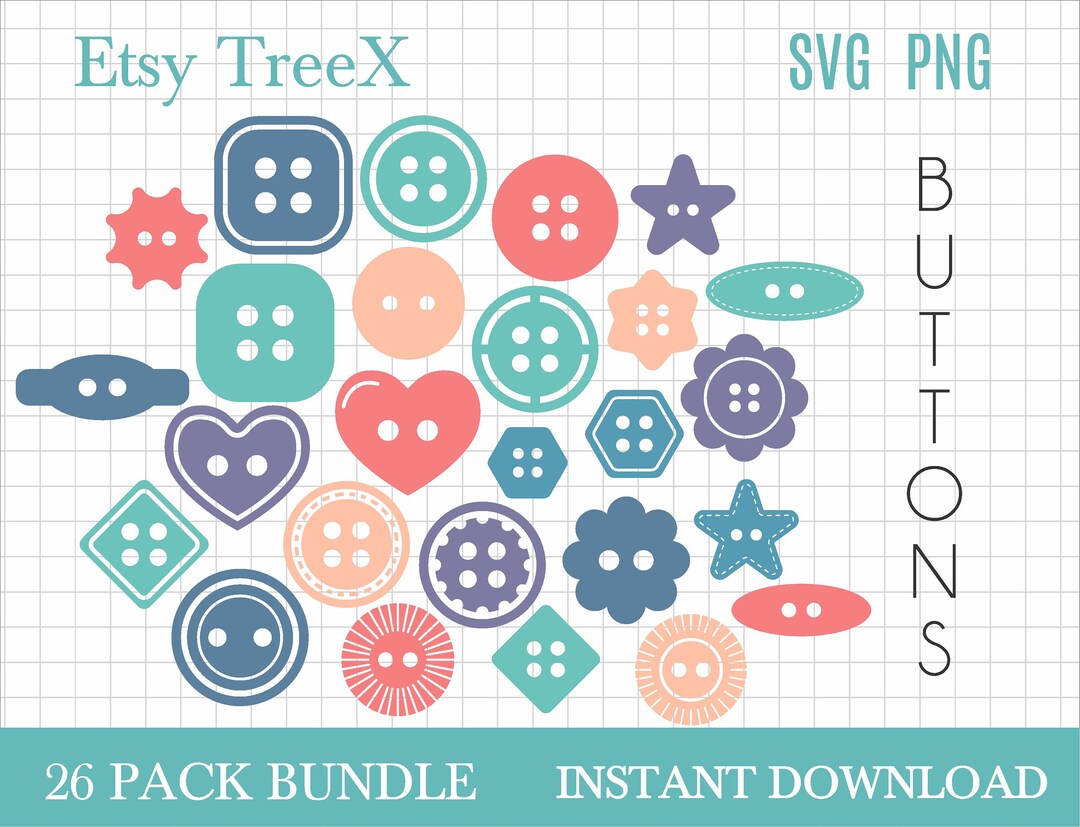 Buttons SVG Bundle, Hand Drawn Star Button Svg by Oxee, Love Heart ...