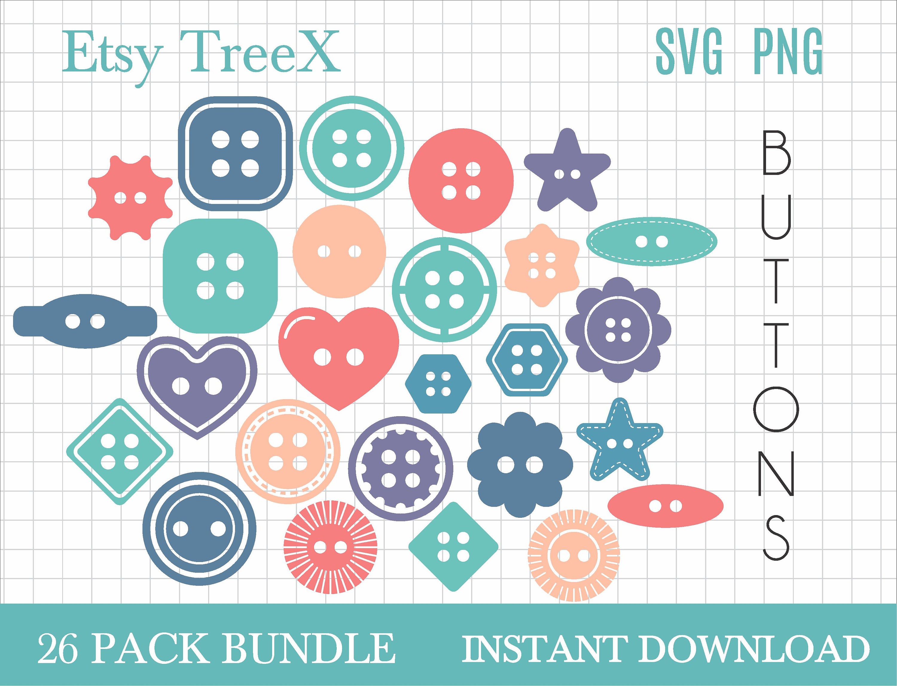 Buttons SVG Bundle, Hand Drawn Star Button Svg by Oxee, Love Heart ...