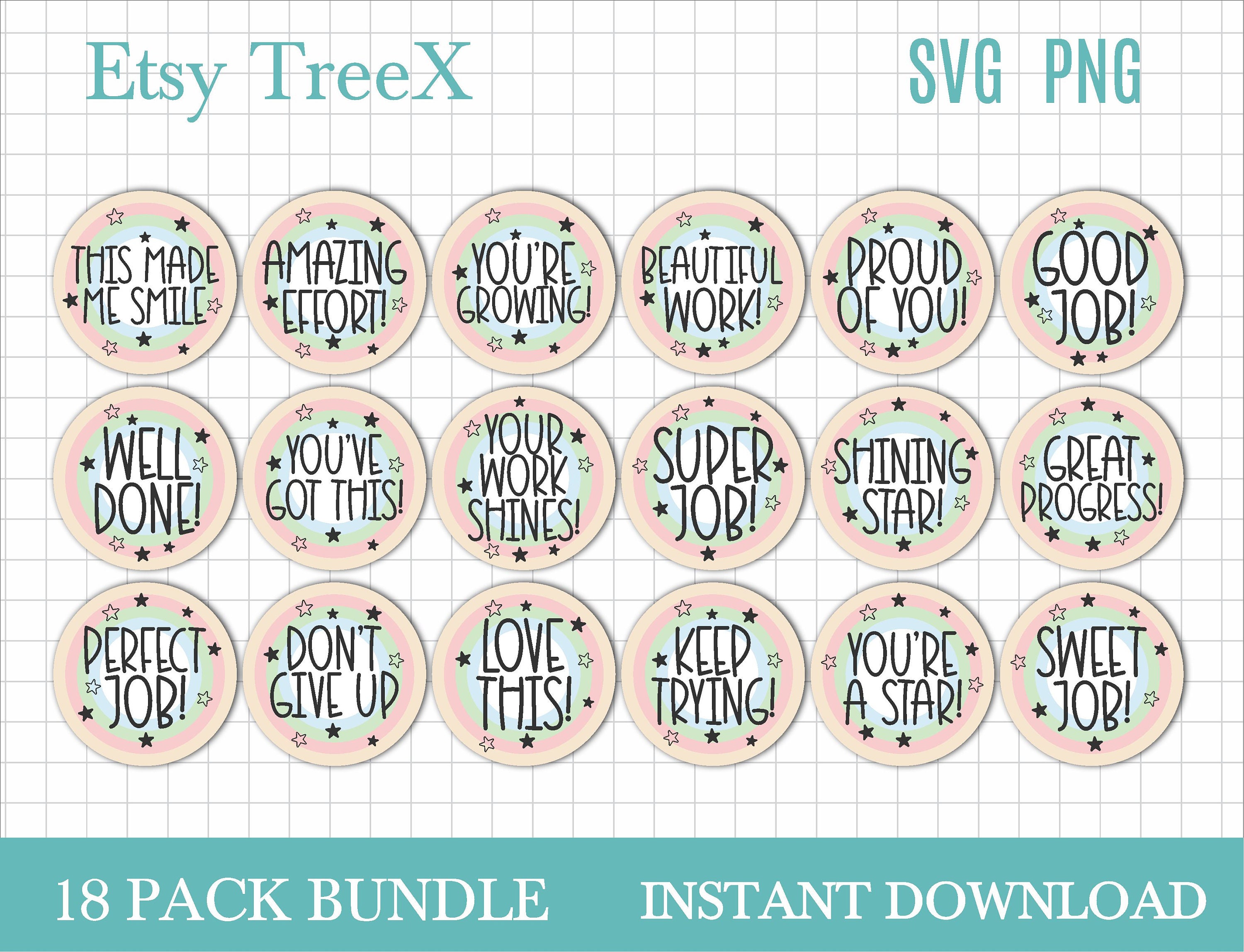 Teacher Stickers SVG Bundle by Oxee Teacher SVG Cricut Svg - Etsy