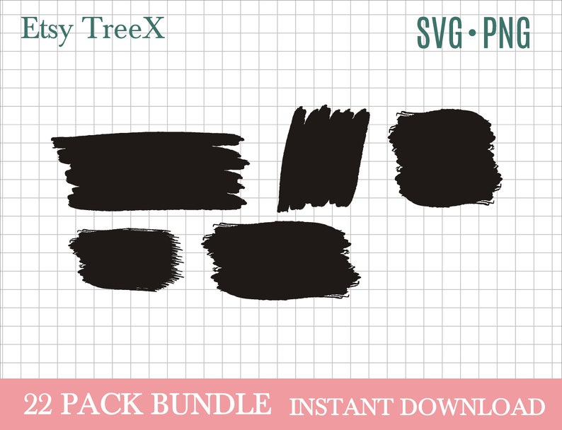 Brush Strokes SVG Bundle Paint Splats Svg Airbrush Spots Svg - Etsy