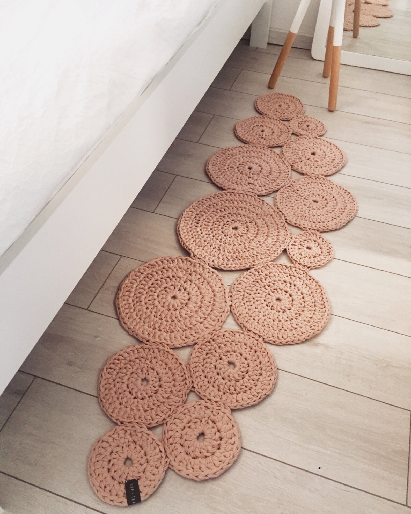 Crochet Round Rug . Retro Rose Crochet Cotton Rug Crochet - Etsy