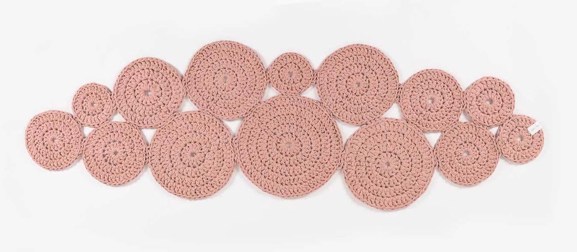 Crochet Round Rug . Retro Rose Crochet Cotton Rug Crochet - Etsy