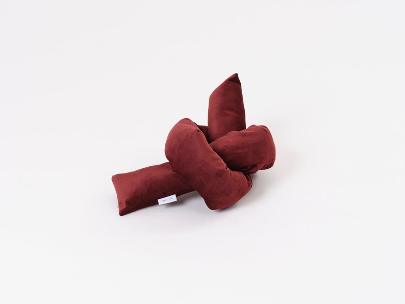 Velvet Knot Pillow | Decorative Throw Pillow | Knot Accent Pillow ...