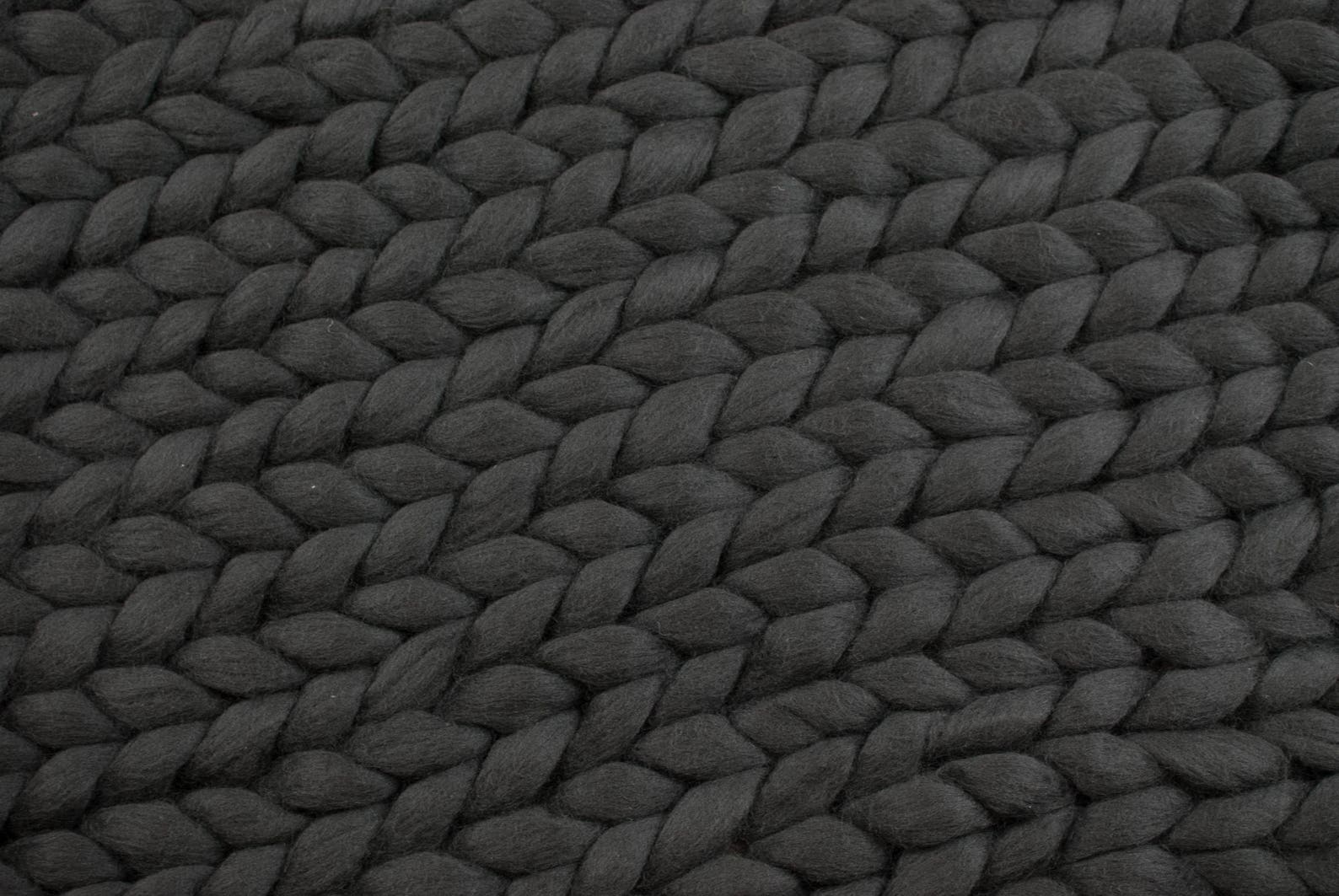 Chunky Knitted Blanket . Dramatic Black Chunky Knit Blanket | Etsy