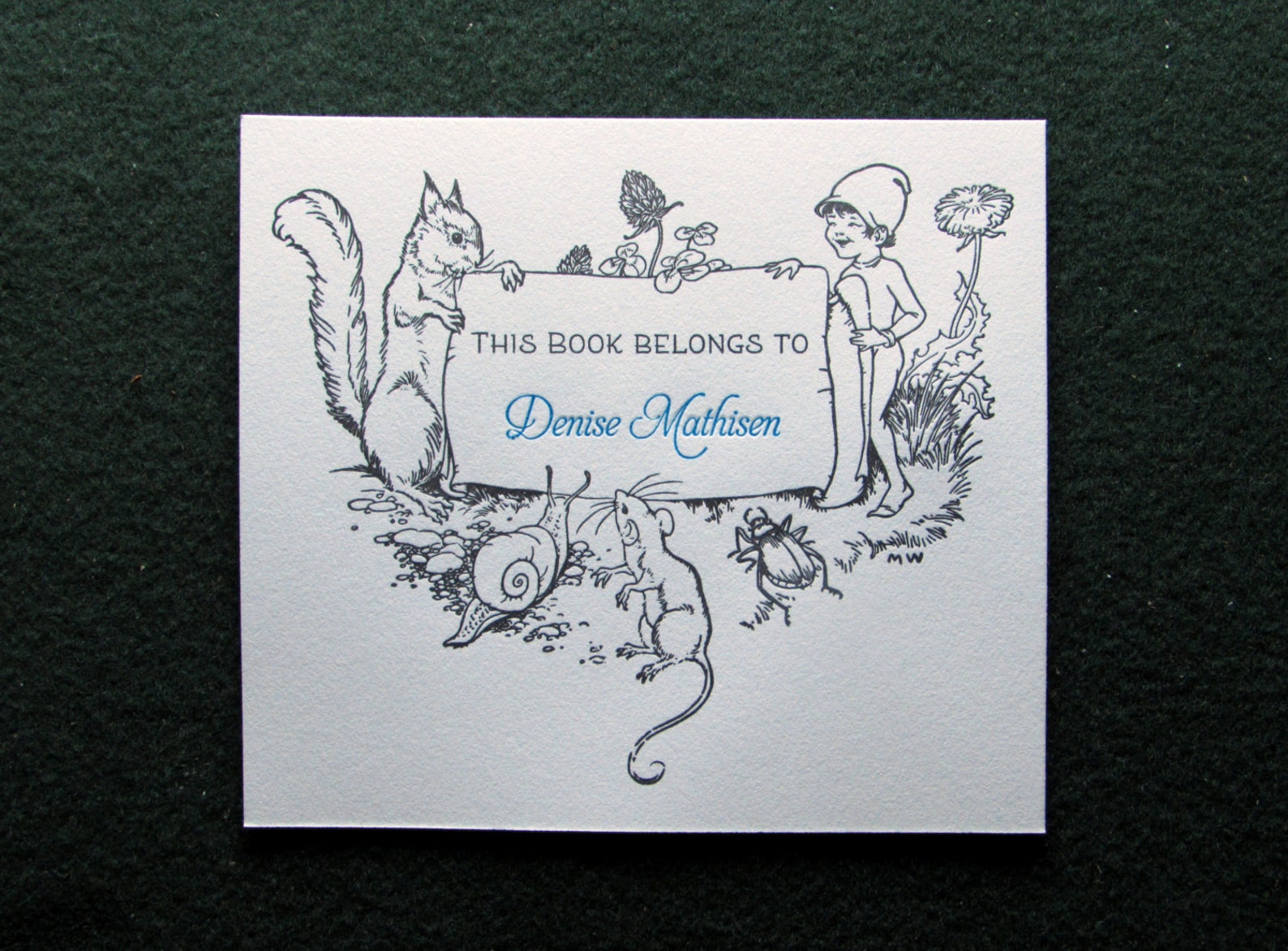 25 Custom Bookplates Letterpress Printed Ungummed - Etsy