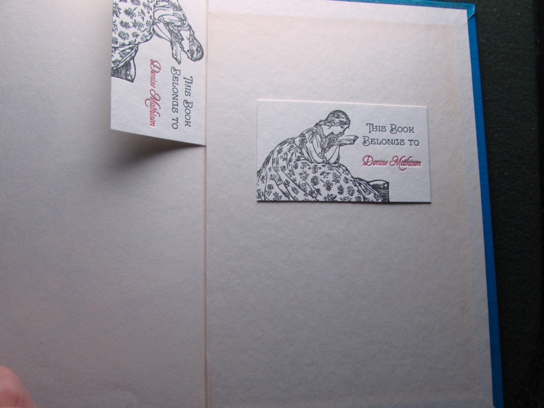 25 Custom Bookplates Bookmarks Book Inserts Letterpress | Etsy