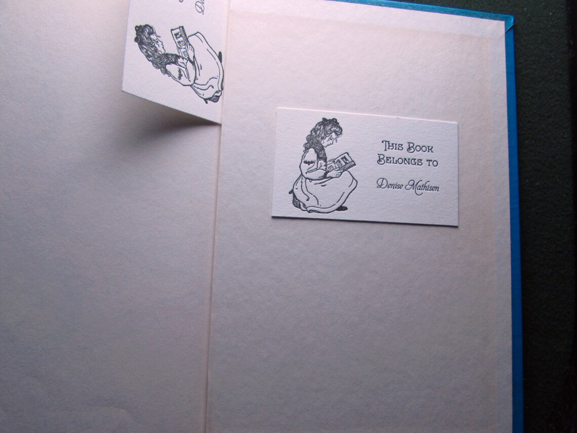 25 Custom Bookplates Bookmarks Book Inserts Letterpress - Etsy