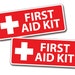 Red First Aid Kit Stickers Decal Camp Boat Kayak SUP Camp Kid | Etsy