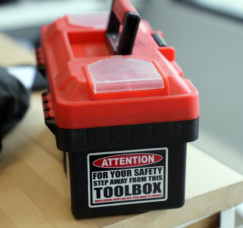 Tool Box Warning Sticker Step Away From My Toolbox Funny - Etsy