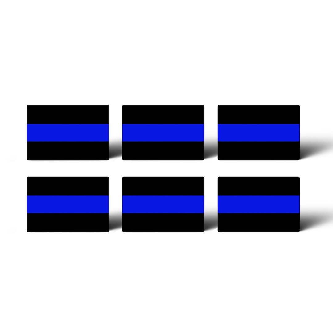 Mini Blue Line Stickers - Show Support Police US Flag Law Enforcement ...