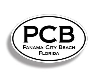 Panama City Beach LAVA PCB Sticker Oval Laptop Cup Cooler Car | Etsy