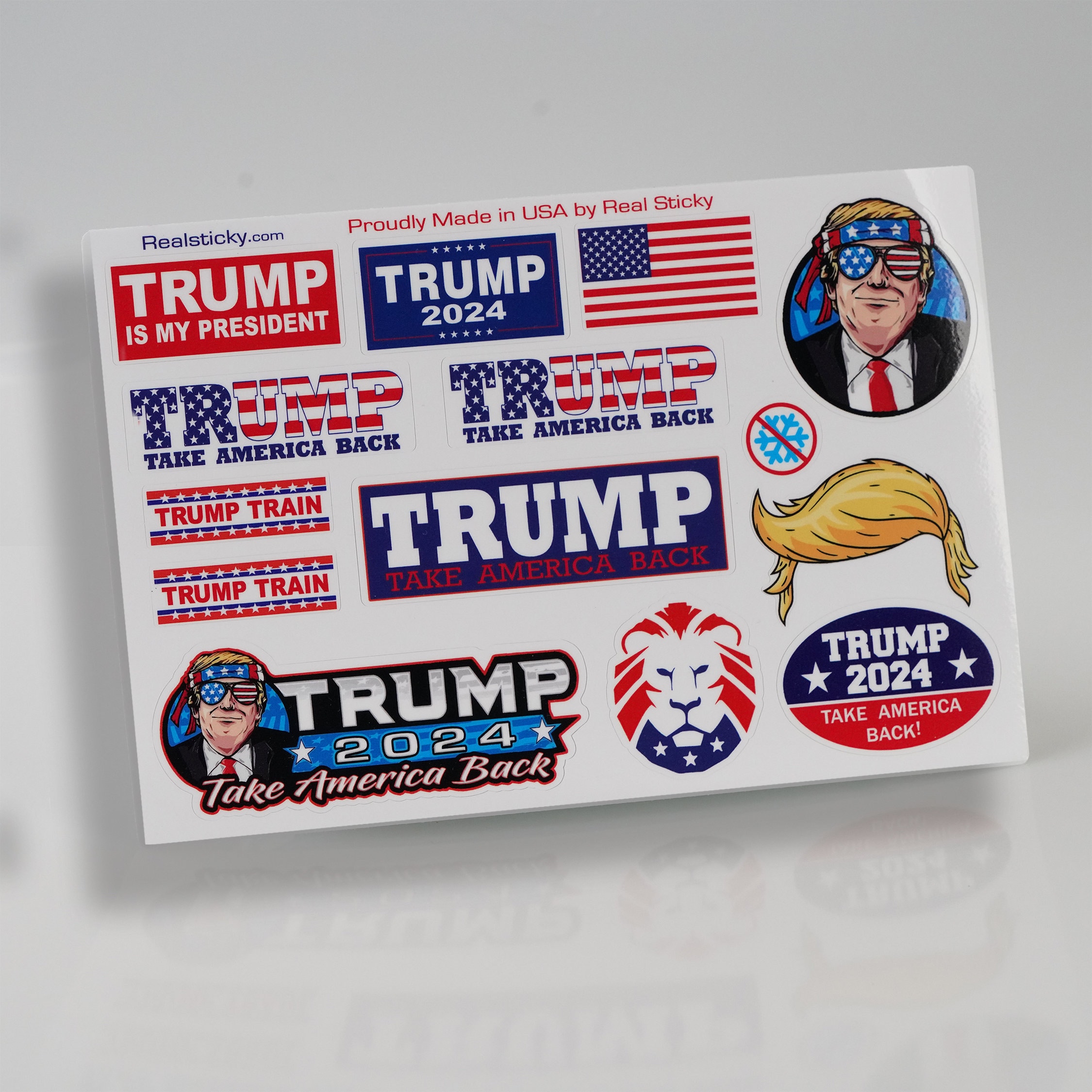 14 Trump Hard Hat Helmet Sticker Sheet USA POTUS 2024 Mini Pack Phone ...
