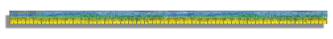 Mahi Pattern Sticky 40 Inch Ruler Self Adhesive Sticker for - Etsy