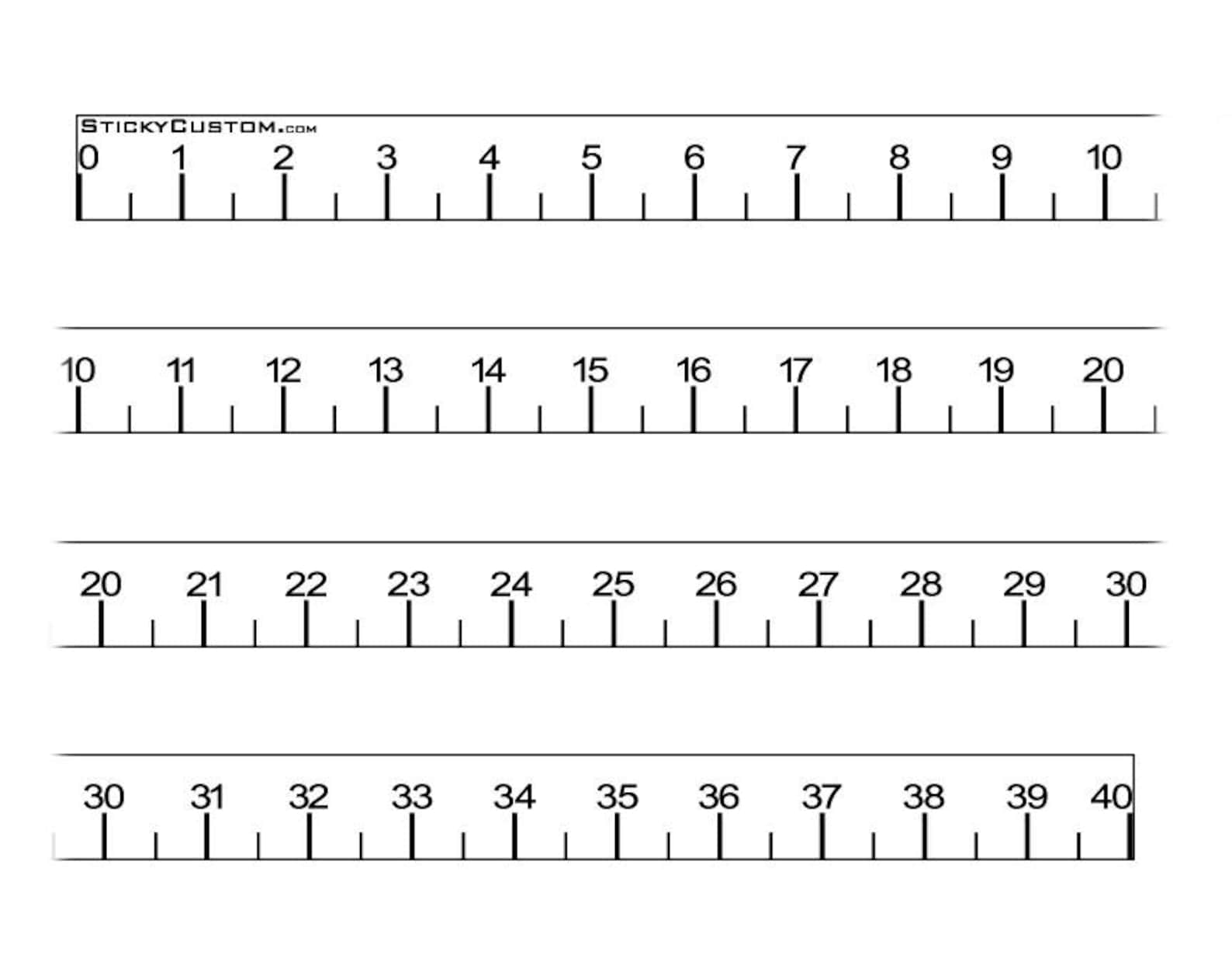 White Sticky 40 Inch Ruler Self Adhesive Sticker for Fishing | Etsy