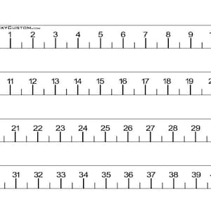 White Sticky 40 Inch Ruler Self Adhesive Sticker for Fishing Fish Boat ...