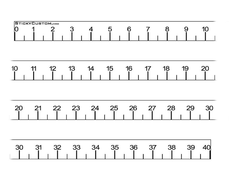 White Sticky 40 Inch Ruler Self Adhesive Sticker for Fishing | Etsy