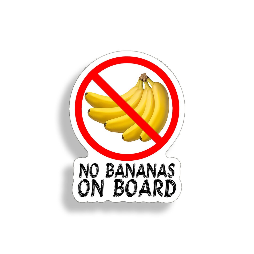 No Bananas on Board Sticker Fish Fishing Silly Boat Vinyl Decal Graphic ...
