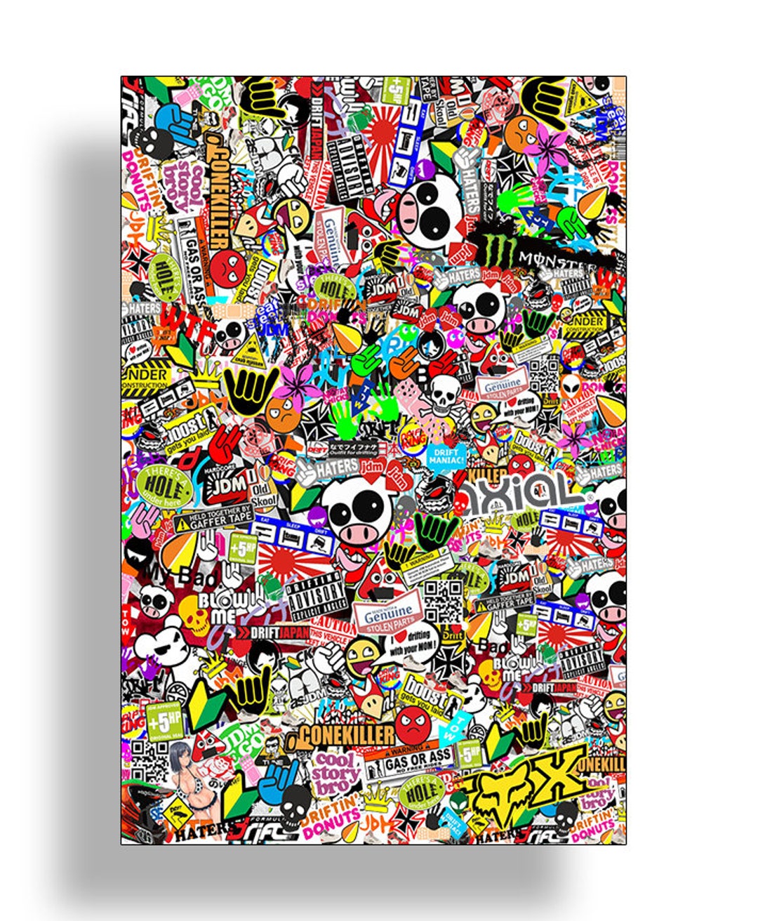 RC Car Truck Graffiti Sticker Bomb Sheet Car Truck Body Shell 1/10th ...