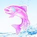 Pink Rainbow Trout Sticker Speckled Fly Fishing Present for Atlantic ...