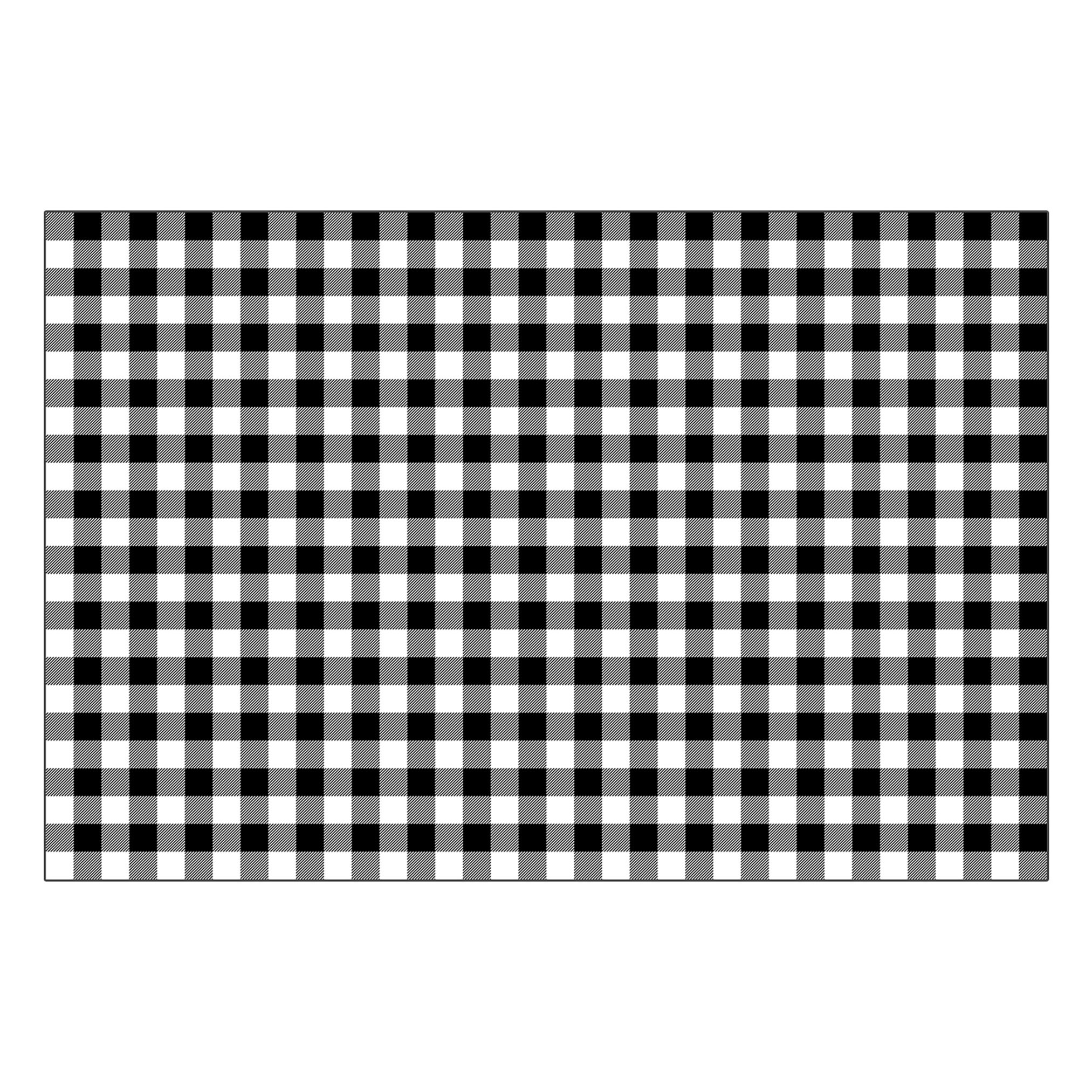 18 x 12 Buffalo Plaid White And Black Patterned | Etsy