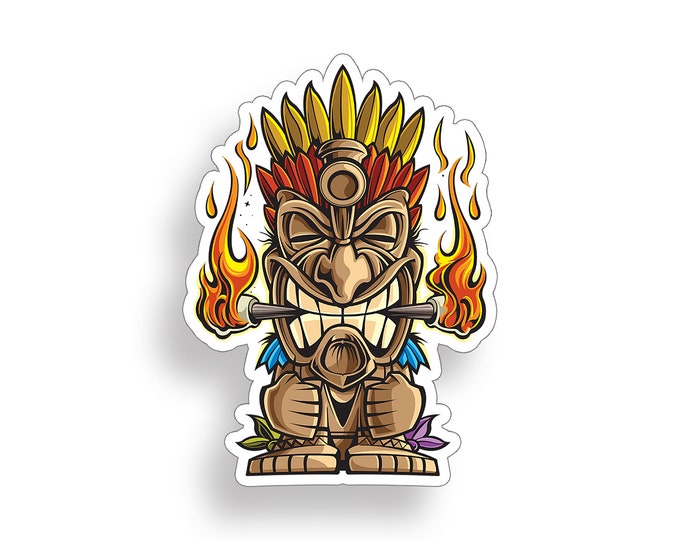 7 KANE TIKI, God of Creation, Hawaiian Tiki God Woodcarving, Tiki Face ...