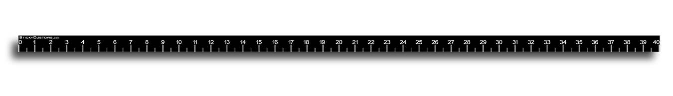 Black Sticky 40 Inch Ruler Self Adhesive Sticker for Fishing Fish Boat ...