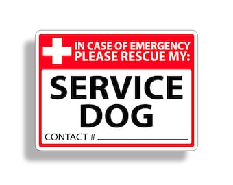 Dog Emergency Pet Rescue Sticker Vinyl Decal 1st First Aid | Etsy