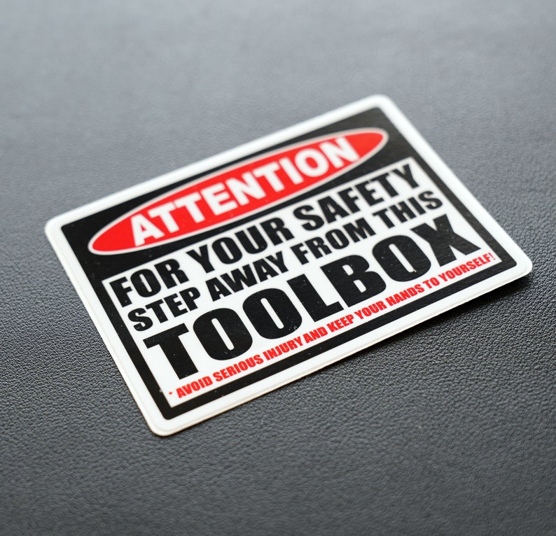 Tool Box Warning Sticker Step Away From My Toolbox Funny - Etsy