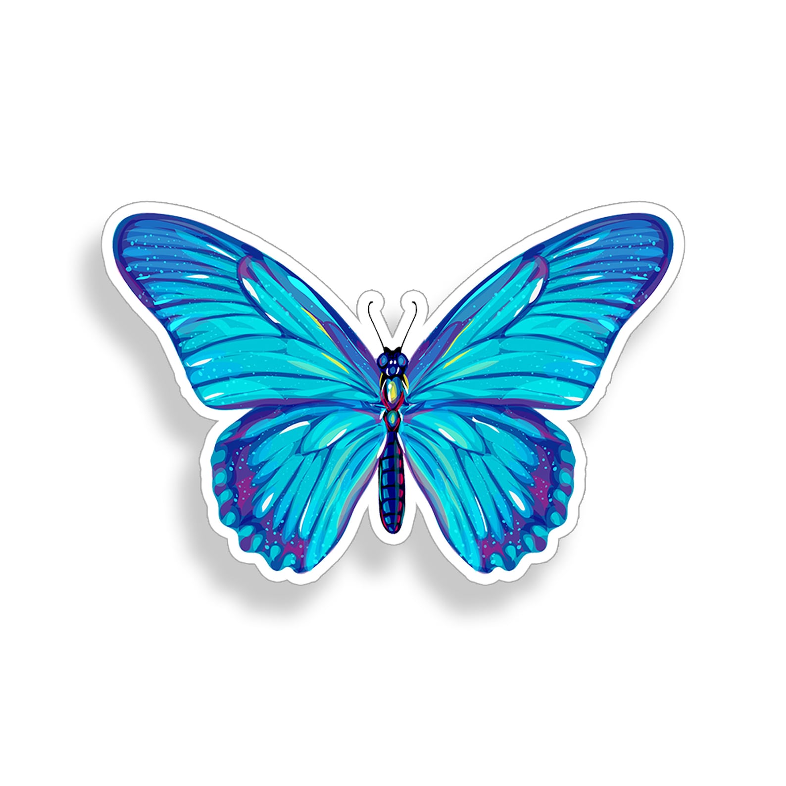 Blue Butterfly Sticker Printed Digital Vinyl Vehicle Fly | Etsy