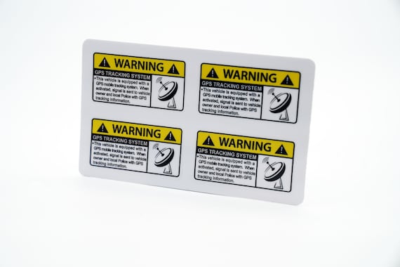4 MINI GPS Vehicle Car Alarm Security Caution Warning Decal - Etsy