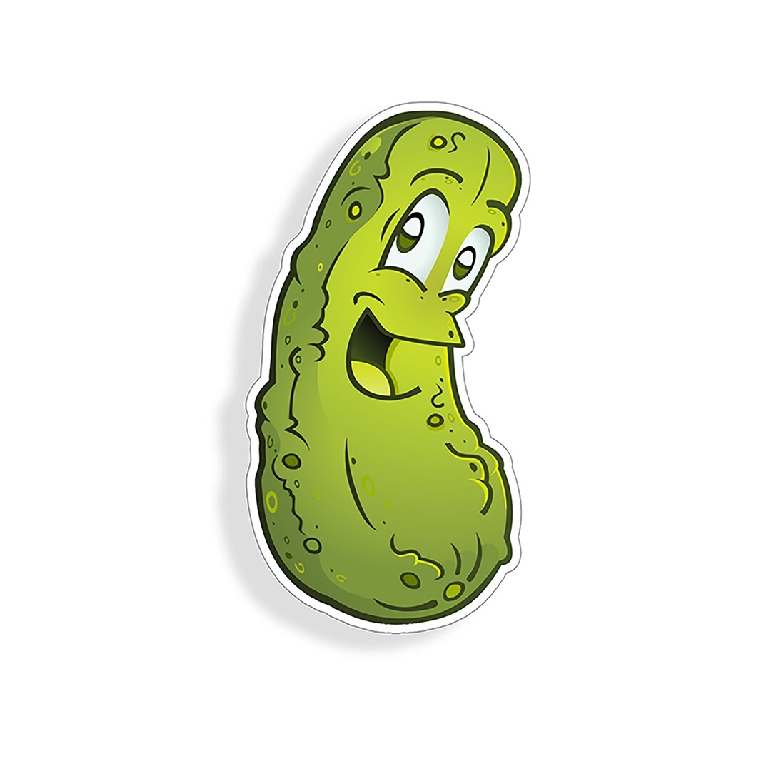 Dill Pickle Sticker Silly Cartoon Food Cup Cooler Laptop Tumbler Car ...