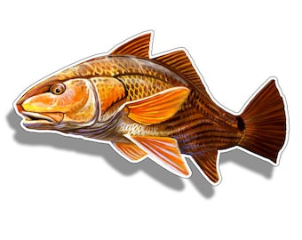 USA Redfish Sticker Printed Digital Vinyl Decal Fish Fishing | Etsy