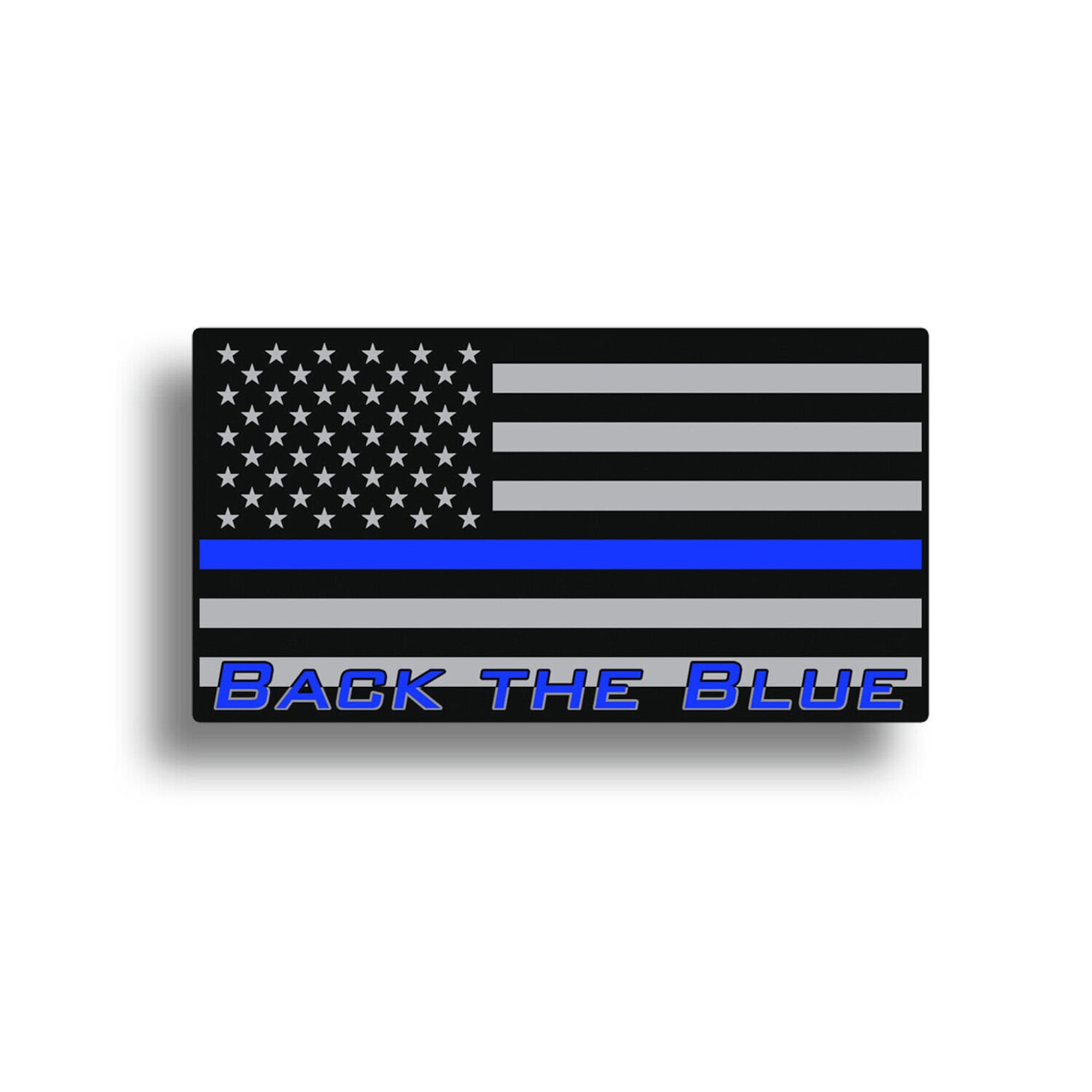Back the Blue USA Flag Support Police - Blue Line Sticker Decal US 2nd ...