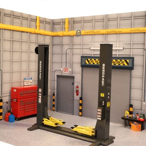 RC 1/10 Scale Garage Back Wall Sticker Metal Shop Printed Decal Graphic ...