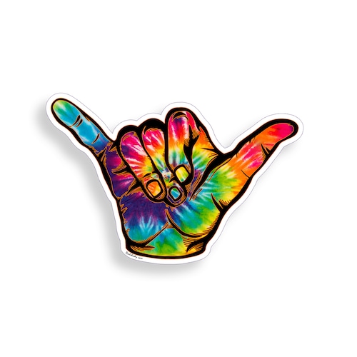 Tie Dye Sticker Hang Loose Hand Ocean Surfing Shaka Die Cut - Etsy