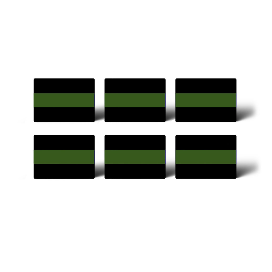 Mini Green Line Sticker Military Law Enforcement OD Police Army Car ...