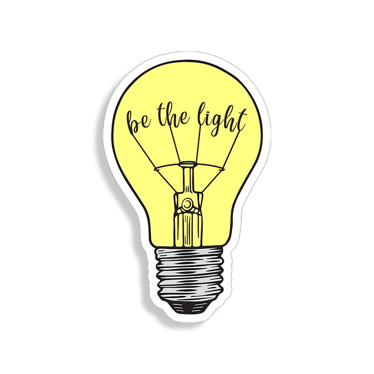 Be the Light Shine Sticker Christian Bible God Jesus Verse Positive Cup ...