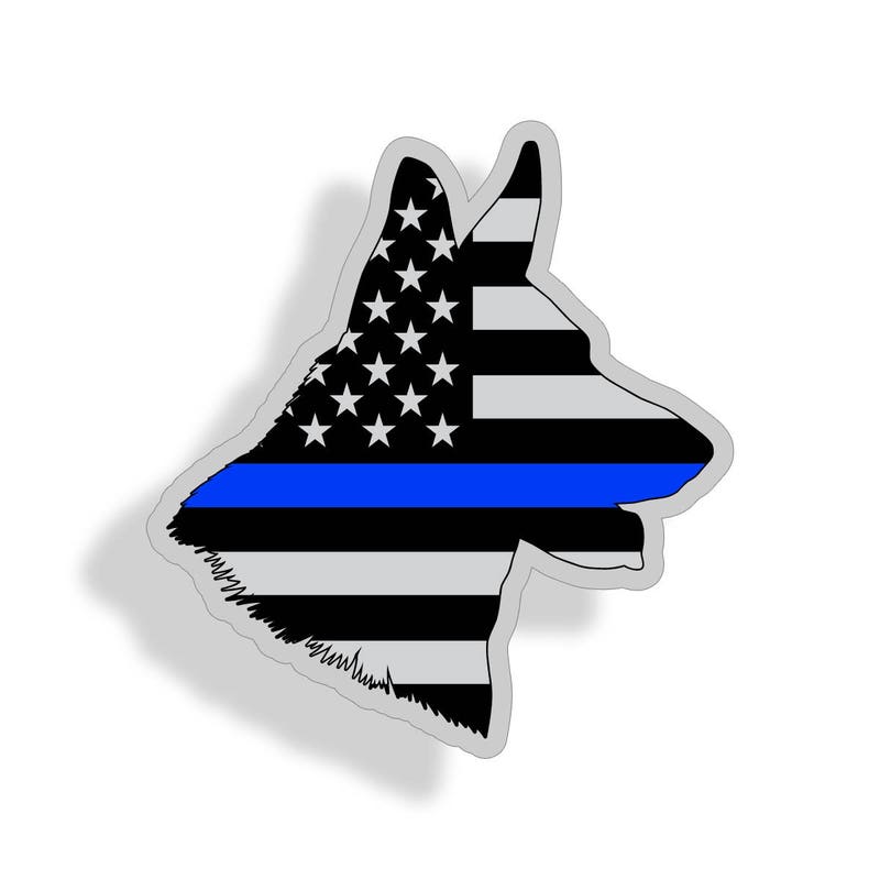 Blue Line K9 Car Decal - Etsy