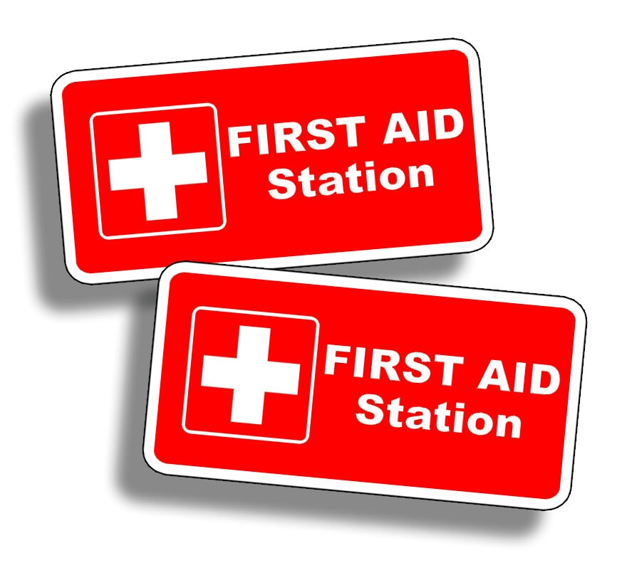 First Aid Station Sticker Vinyl Attention Safe Safety Decal - Etsy