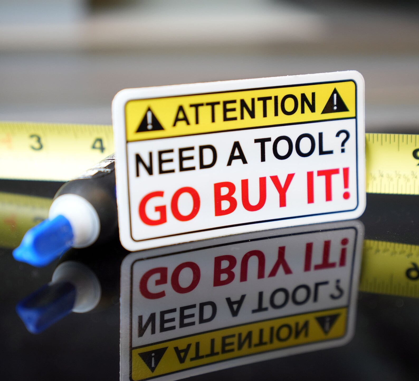 Funny Need A Tool Sticker Toolbox Tool Box Warning Attention - Etsy