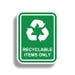 Recyclable Items Only Sticker Decal Recycle Green Earth Home - Etsy
