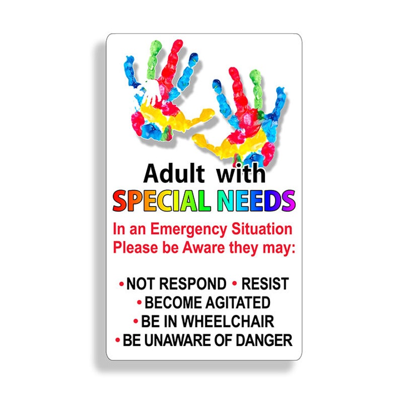 Adult Special Needs Lives Here Sticker - WHEELCHAIR - Home Alert Safety ...