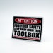 Tool Box Warning Sticker Step Away From My Toolbox Funny Custom Printed ...