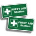 First Aid Station Sticker Vinyl Attention Safe Safety Decal Fire Rescue ...