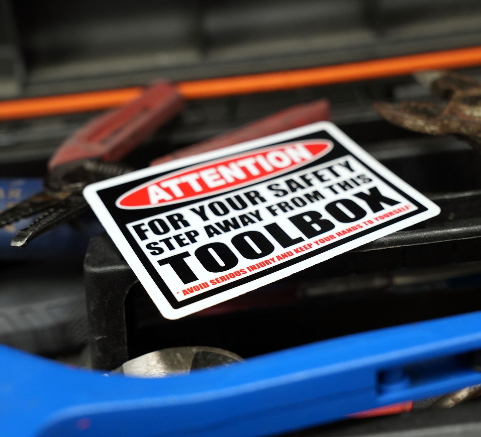 Tool Box Warning Sticker Step Away From My Toolbox Funny - Etsy