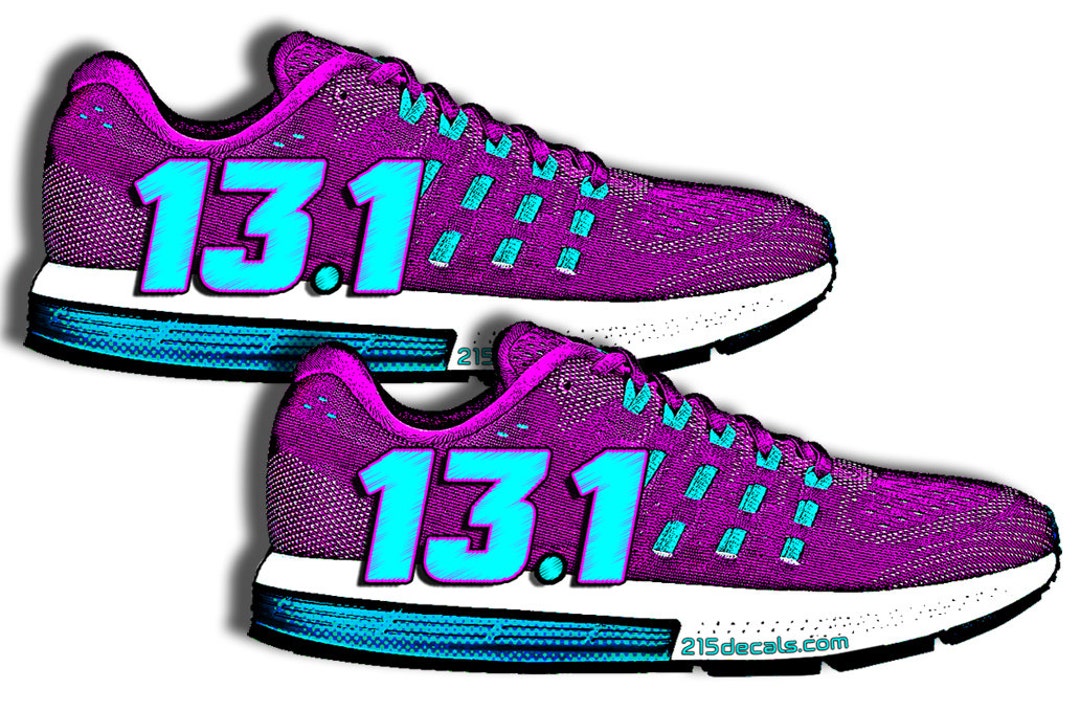 PURPLE 13.1 Running Shoe Vinyl Sticker Decal Graphic Fit Jog Run ...